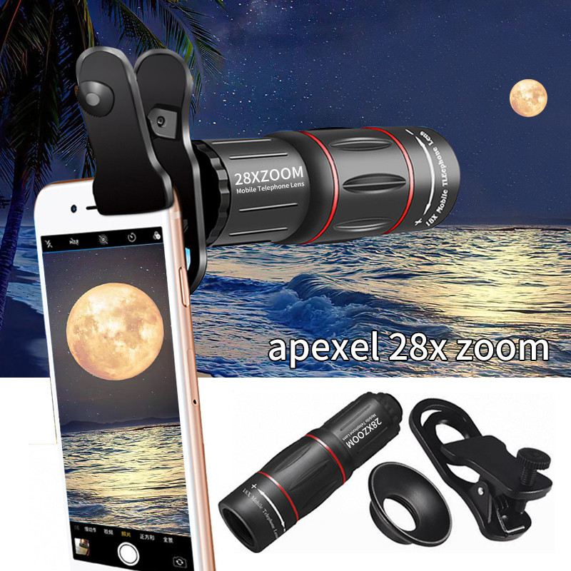 Jual Lensa Apexel 18x25 Lensa Kamera HP Apexel 28x Zoom Lensa Tele Zoom ...