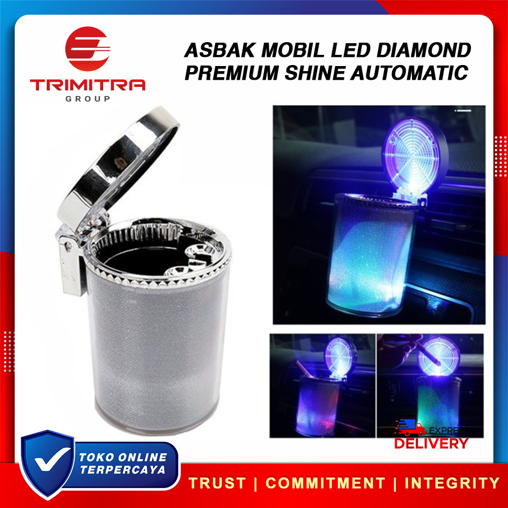 Jual Asbak Mobil LED Premium RGB Diamond Shine Alumunium Multifungsi ...