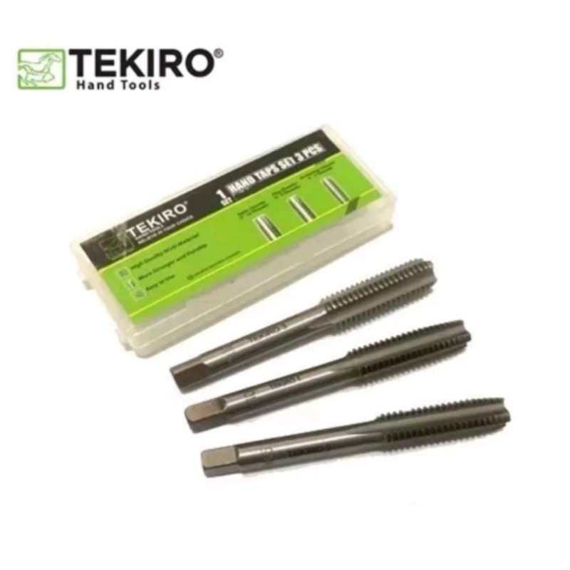 Jual TEKIRO hand taps set 3pcs M3 / M4 / M5 / M6 / M8 / M10 / M12 / M14 ...