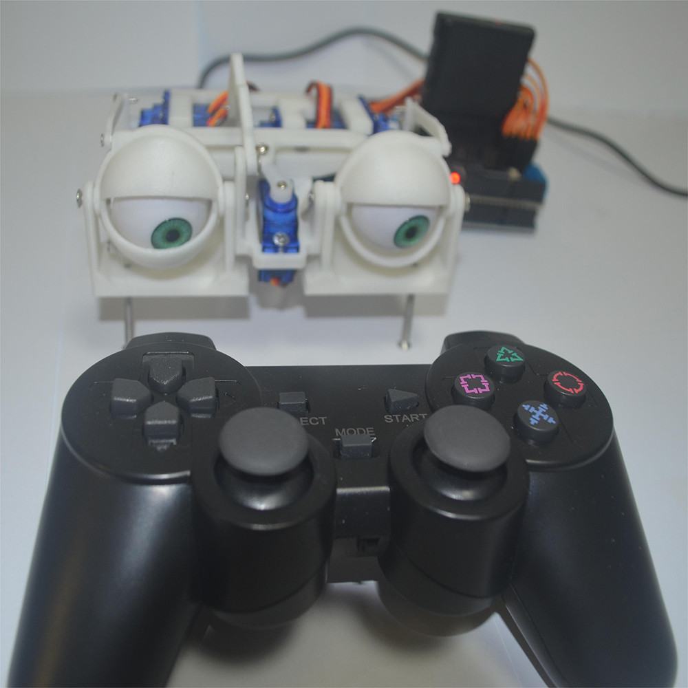 Jual SG90 Robotic Eye For Arduino Robot DIY Kit ESP32/UNO Controller Open Source Code PS2 ...