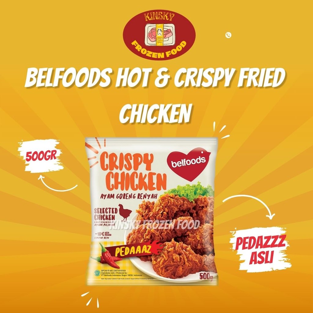 Jual BELFOODS FAVORITE AYAM GORENG RENYAH PEDAS 500GR | Shopee Indonesia