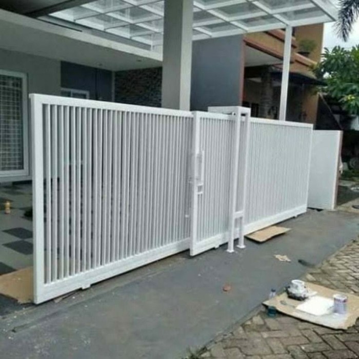 Jual pagar besi holo/pagar dorong minimalis | Shopee Indonesia