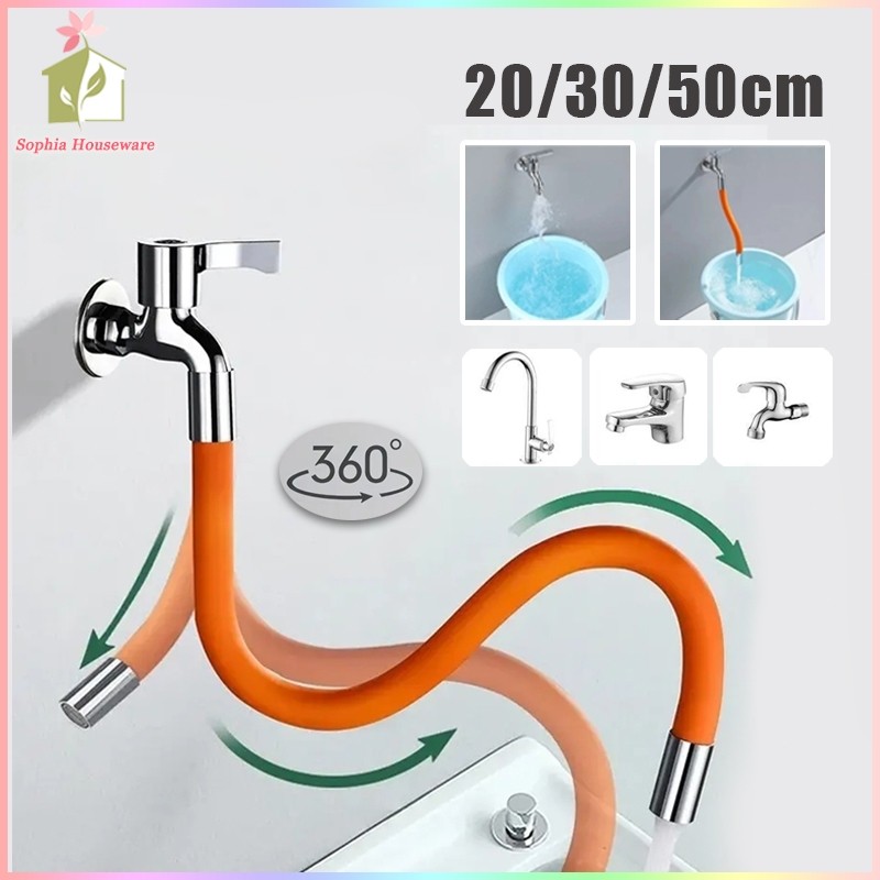 Jual 20/30/50cm Universal Sambungan Kran Air Selang Flexible 360 Derajat / Ekstensi Keran Air 1 ...