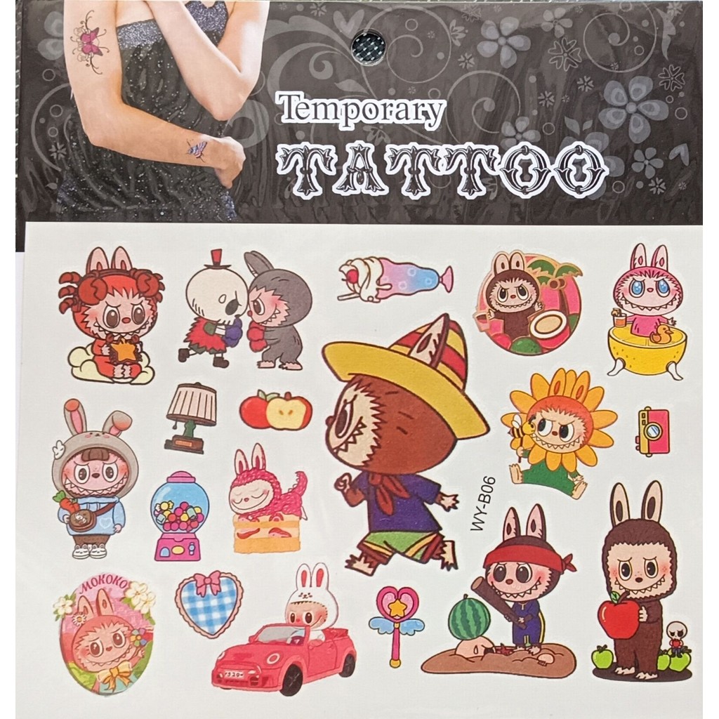 Jual MAINAN ANAK TEMPORARY TATTOO LABUBU/ TATTO TEMPEL LABUBU | Shopee ...