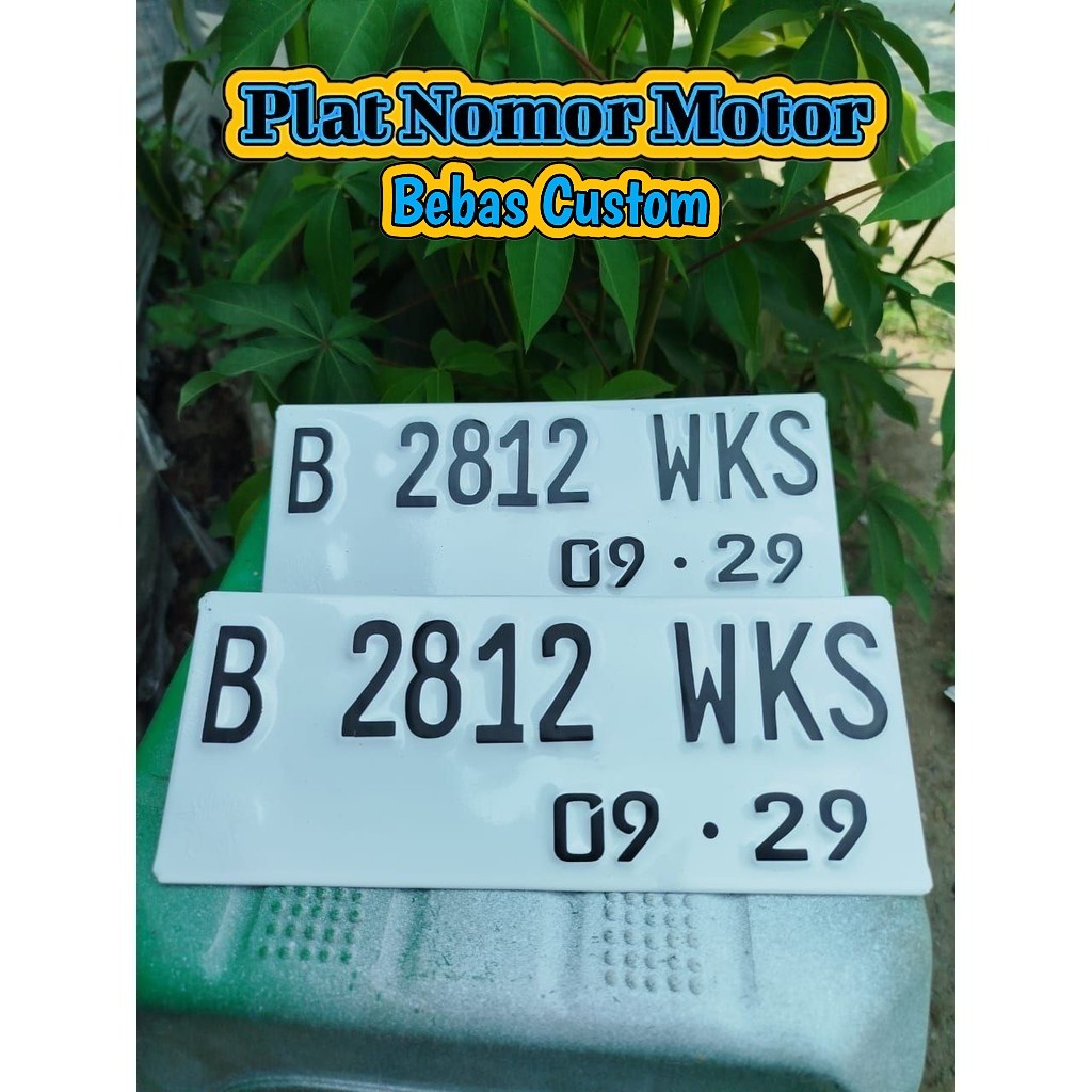 Jual 1 PCS aksesoris motor Plat custom MTR FONT TERBARU BEBAS REQUEST ...