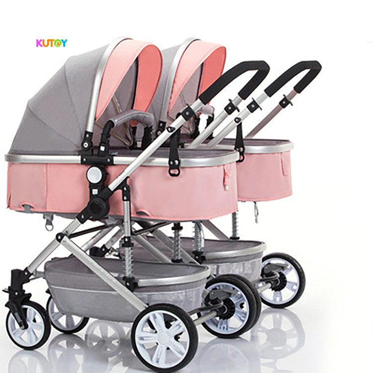 Jual twin carriage 808 kinderwagen baby walker stroller/fancy cool safety twins prams and baby ...