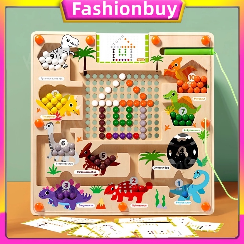 Jual 【COD】Variety Beads Magnetic Wooden Maze-Color Sorting Pattern ...