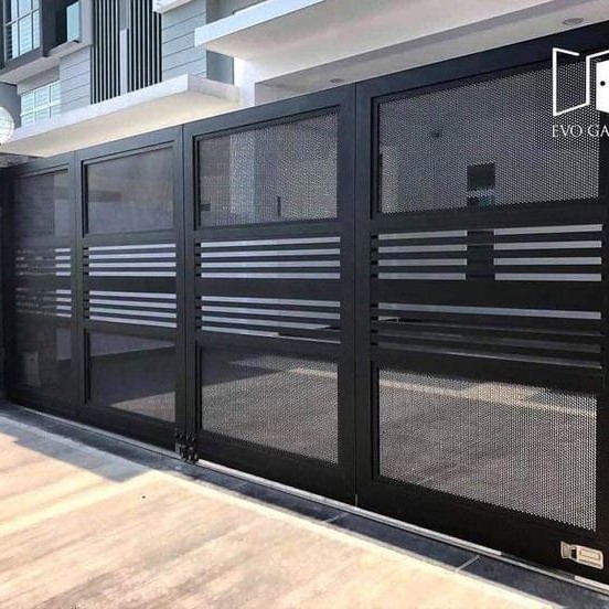 Jual pagar besi minimalis modern perforated | Shopee Indonesia