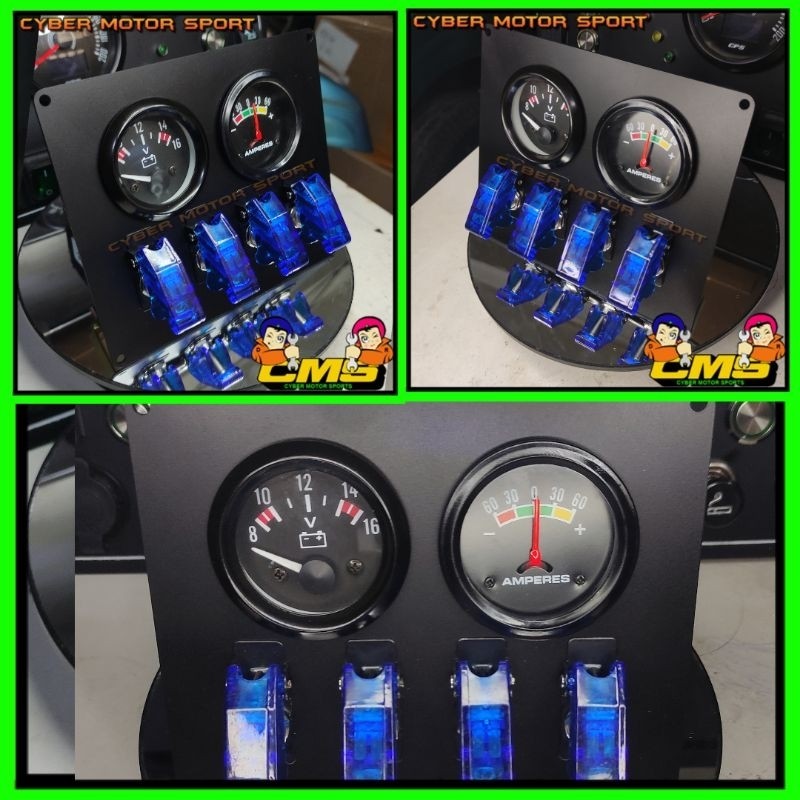 Jual Indikator mobil volt meter amper meter universal saklar ARB rocker ...