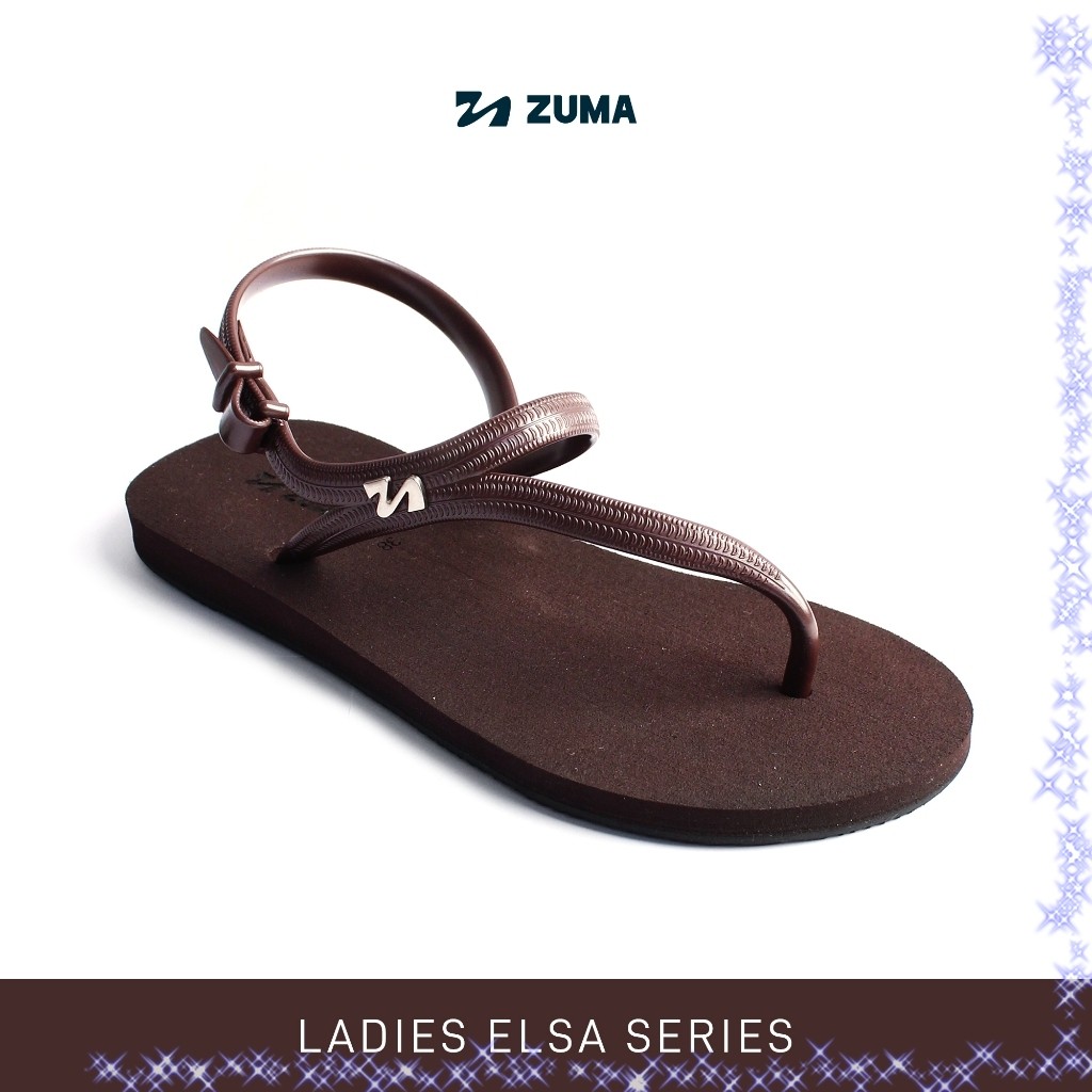 Jual Zuma Women Elsa 13 Chestnut, Sandal Tali Belakang Sling Back Karet ...