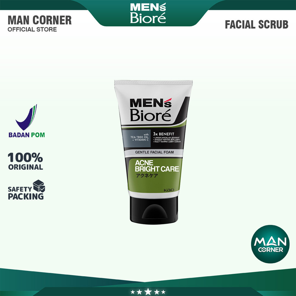 Jual Men's Biore Non Scrub Acne Skincare Tea Tree Oil 40 gr - Facial ...