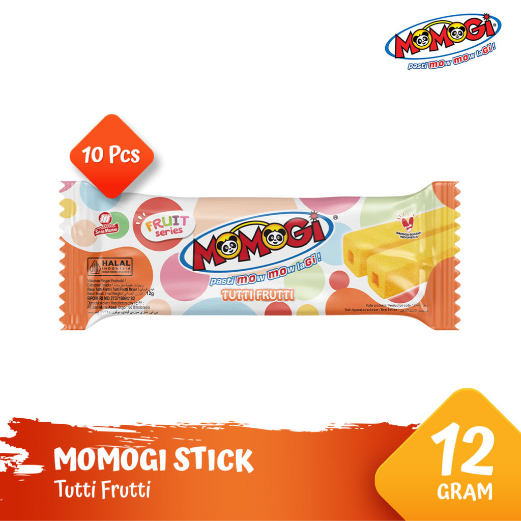 Jual Momogi Stick Snack Makanan Ringan 12gr - Tutti Frutti [1 Box @ 10 ...