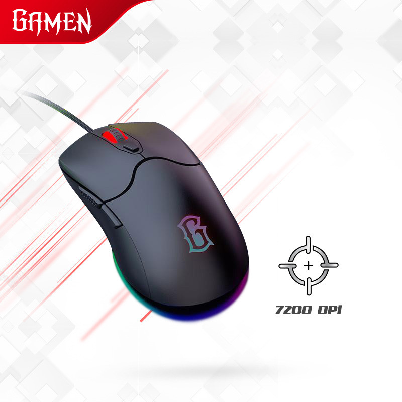 Jual GAMEN Gaming Mouse Macro Wired GM200 RGB Light 7200 DPI For ...