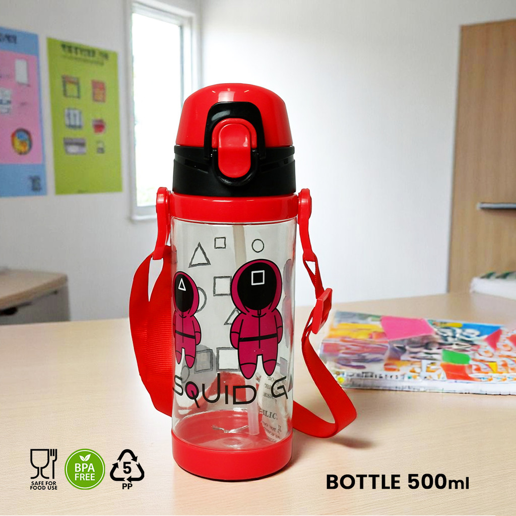 Jual Botol Minum Motif Squid Game / Botol Air Minum BPA Free / Water ...