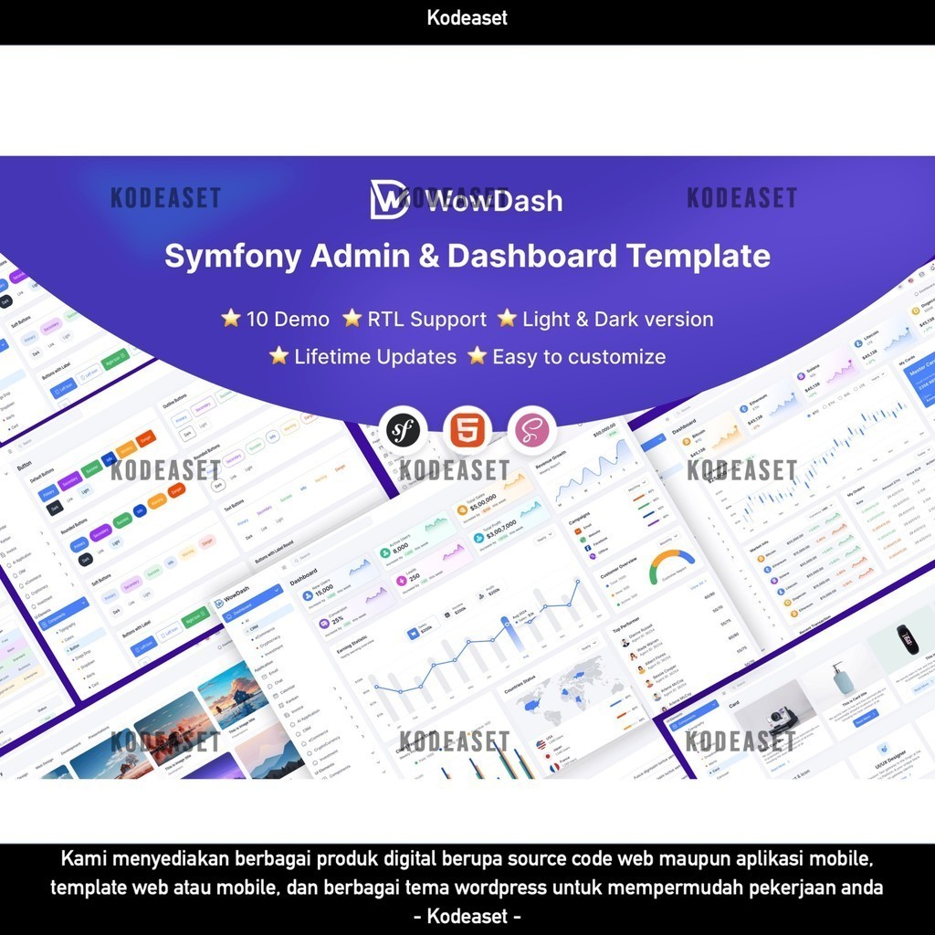 Jual WEB TEMPLATE WOWDASH - SYMFONY - ADMIN DASHBOARD TEMPLATE D2381 KODEASET | Shopee Indonesia