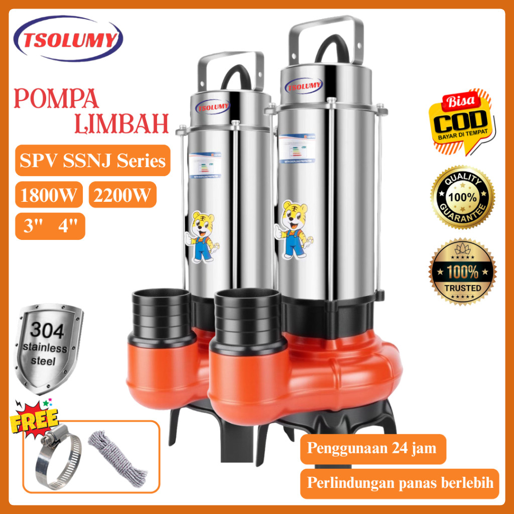 Jual Tsolumy Pompa Celup Kotor STNJ SSNJ Series Lumpur Kental Septic ...
