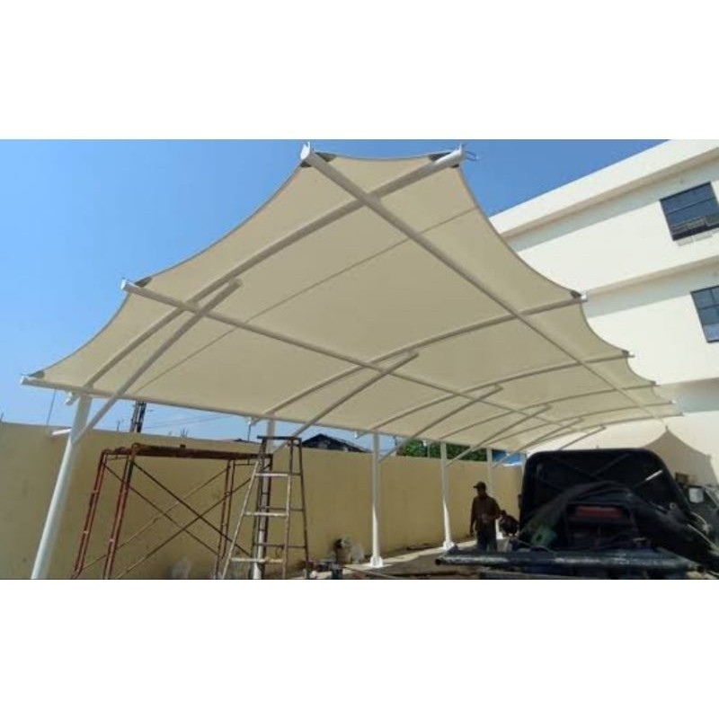 Jual Atap Kanopi Membran Bahan PVC 550 GSM Custom Ukuran Harga Permeter ...