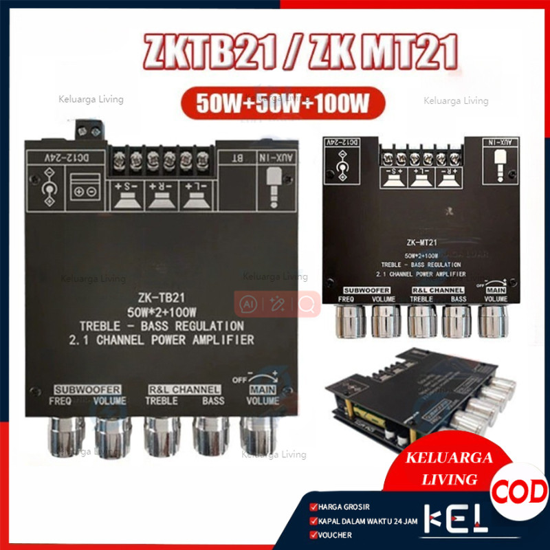 Jual ZK-MT21 ZK-TB21Papan Amplifier Bluetooth Digital Power Amplifier ...