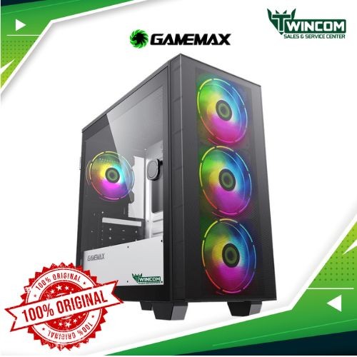 Jual Casing PC GAMEMAX CASING AERO MINI BLACK + 3 FAN RGB / Casing M ...