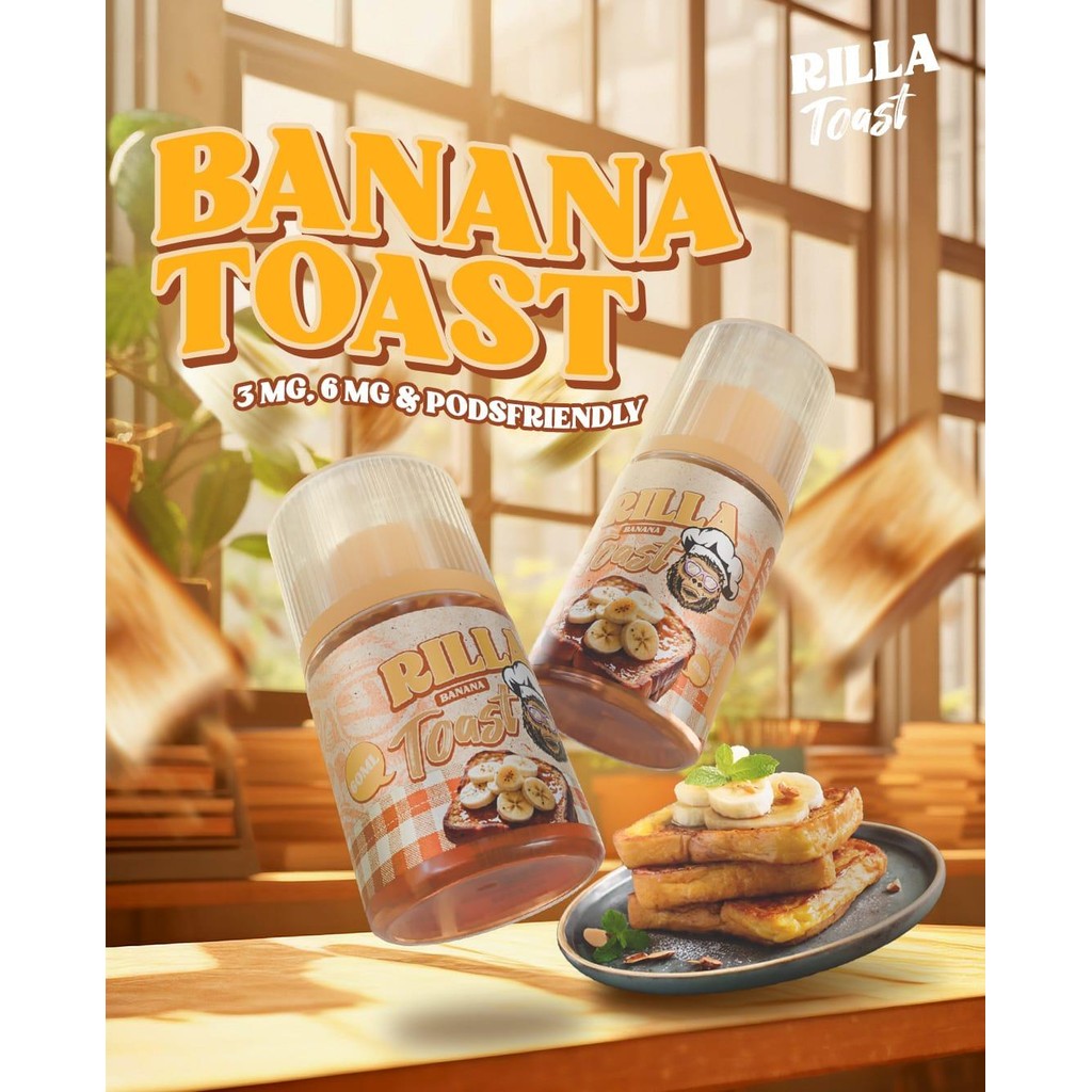 Jual PODS FRIENDLY RILLA TOAST V3 BANANA TOAST 30ML 12MG BY IJC | Shopee Indonesia