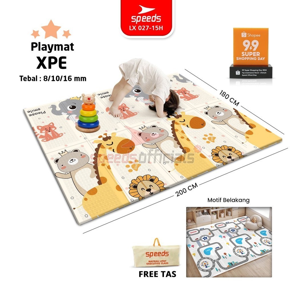 Jual SPEEDS SNI H Playmat Karpet Empuk XPE Tebal 8-10-16mm Tikar Lipat ...