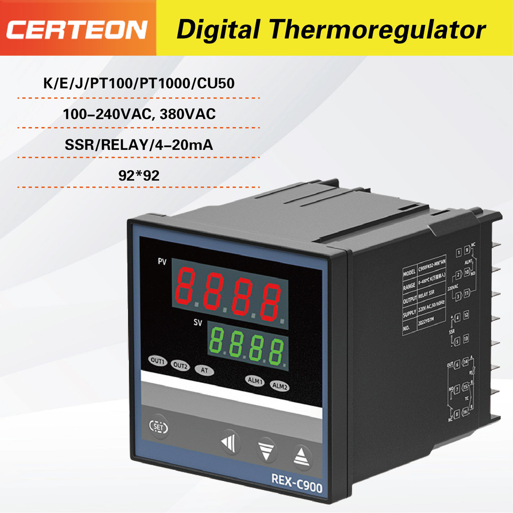 Jual REX-C900 Digital PID Temperature Controller Universal Input 4-20mA ...