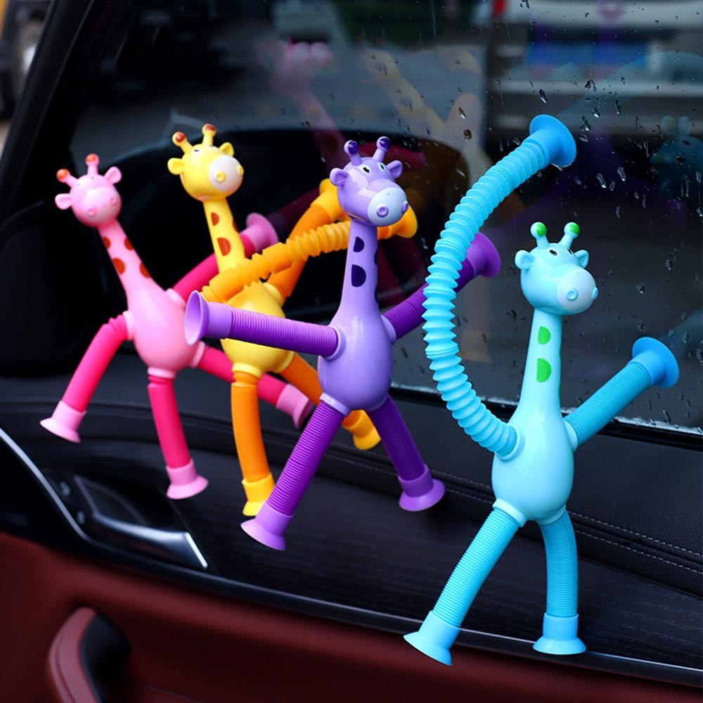 Jual Children Suction Cup Giraffe Toys Pop Tubes Stress Relief ...
