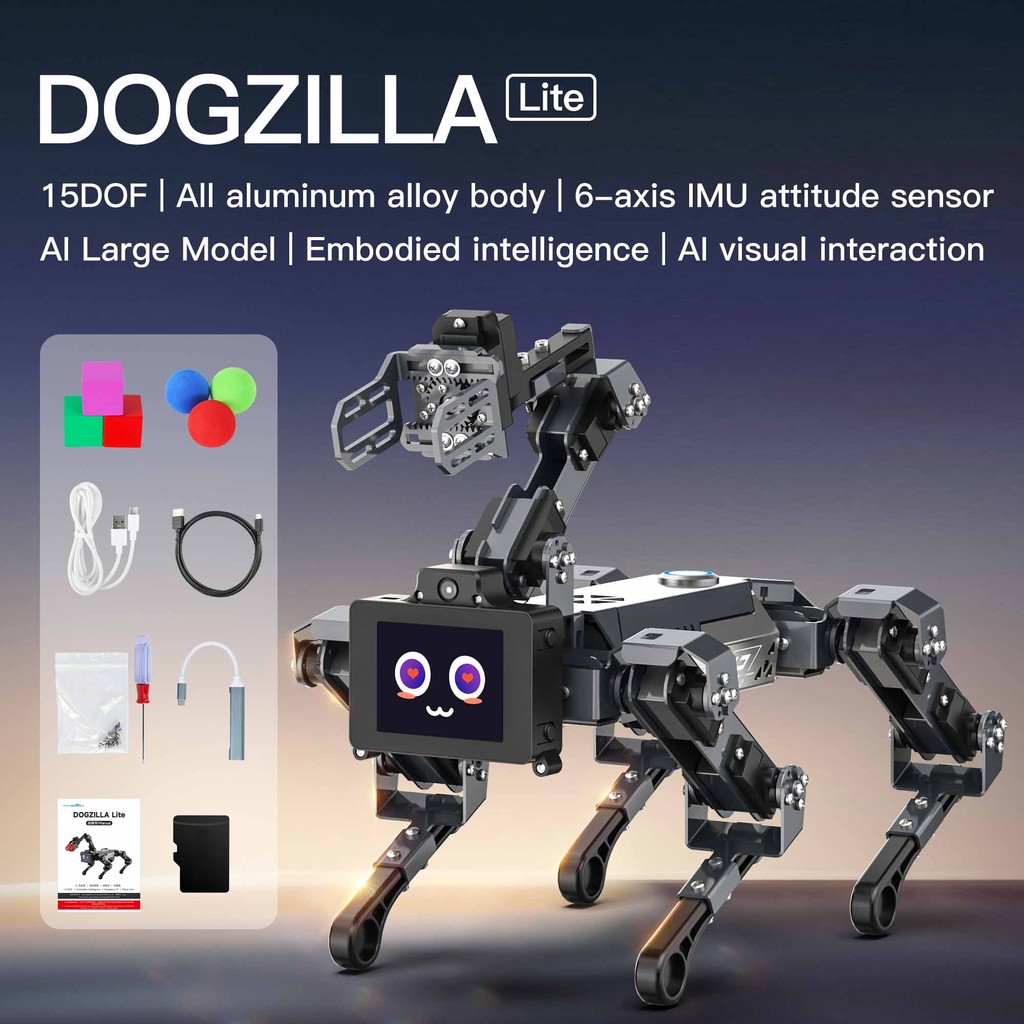 Jual Yahboom DOGZILLA-Lite Quadruped Bionic Robot Dog AI Vision Large ...