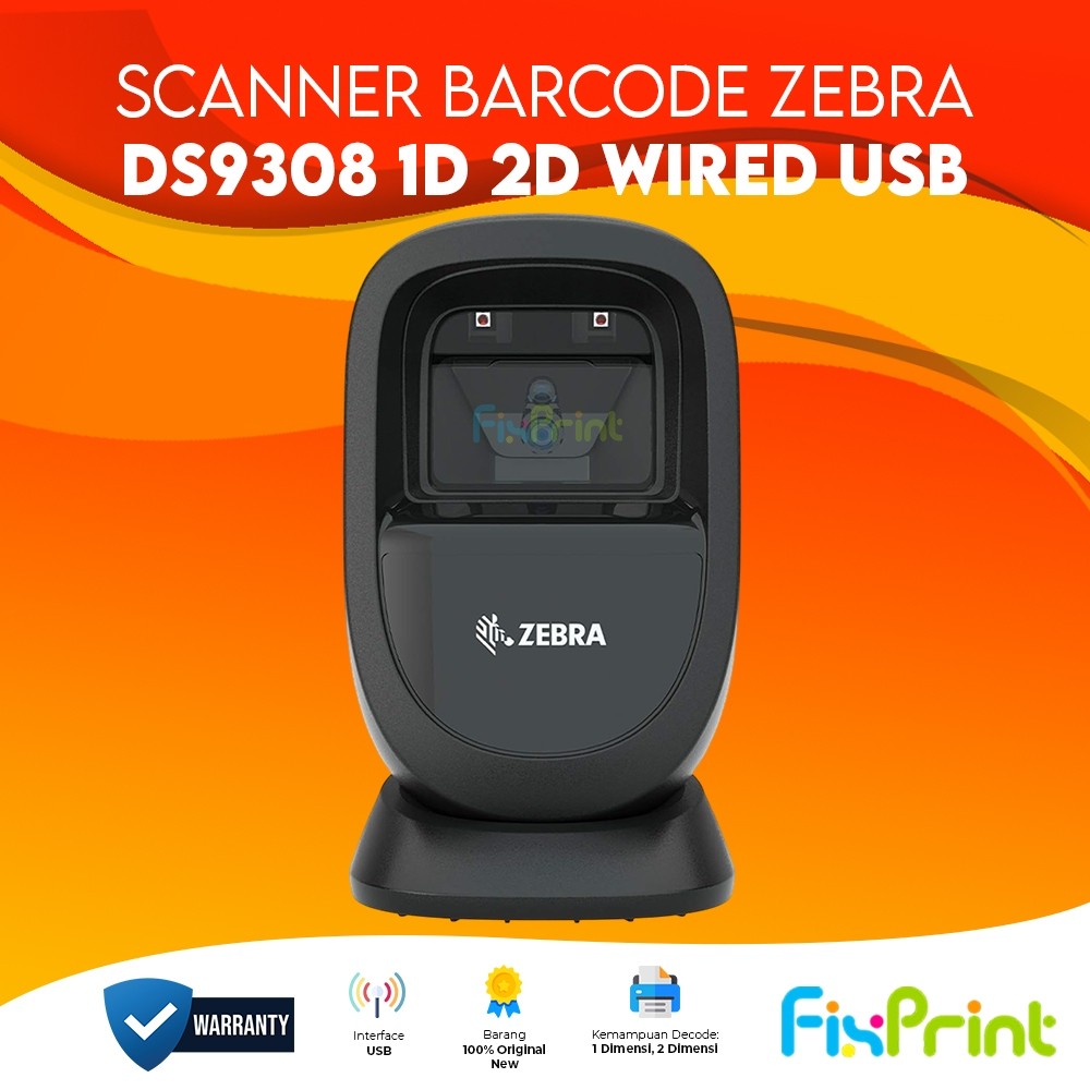 Jual Scanner Barcode Zebra DS2208 LS2208 1D 2D Auto Scan Wired USB with ...