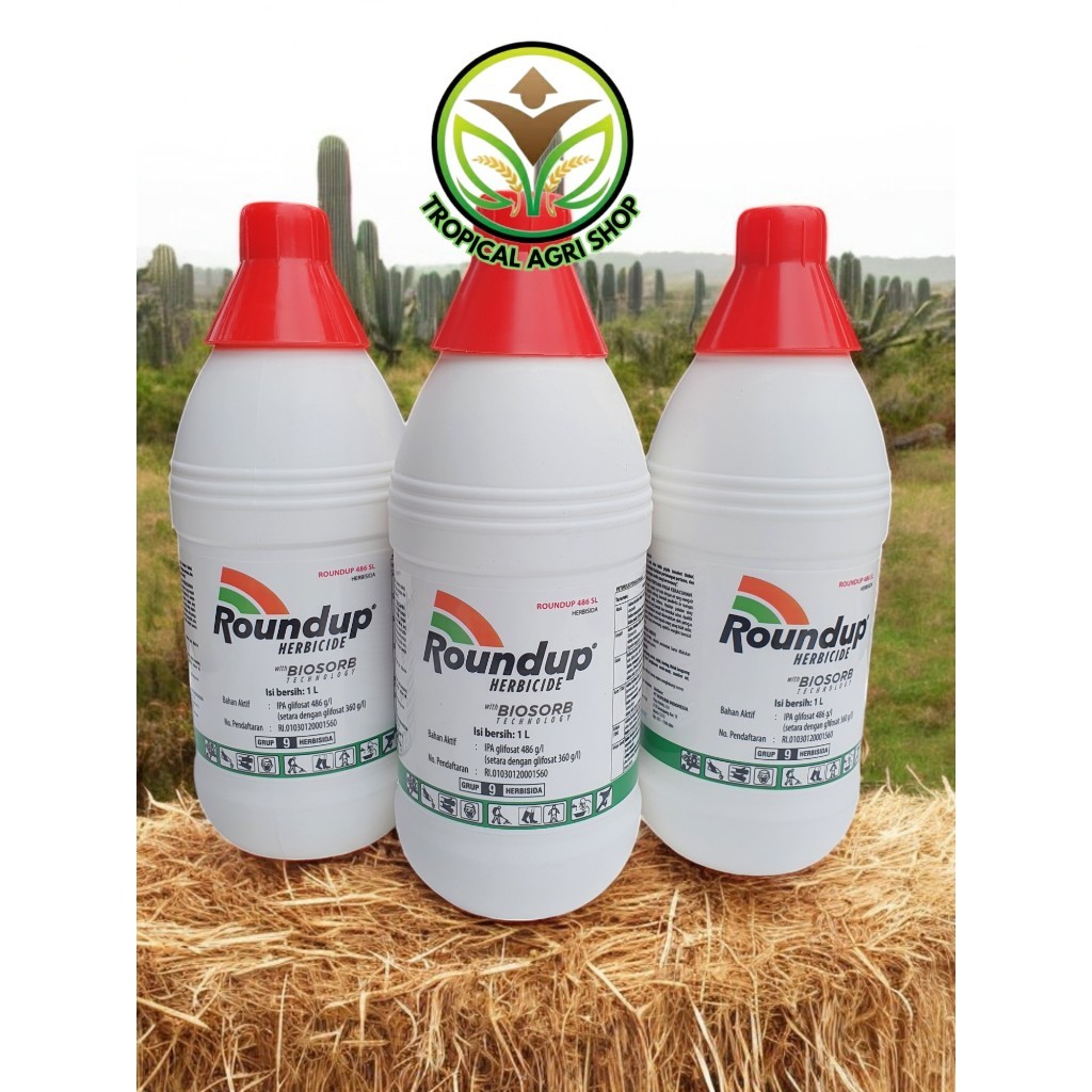 Jual ROUNDUP 1 lt 486 SL HERBISIDA RACUN RUMPUT DAN GULMA | Shopee ...