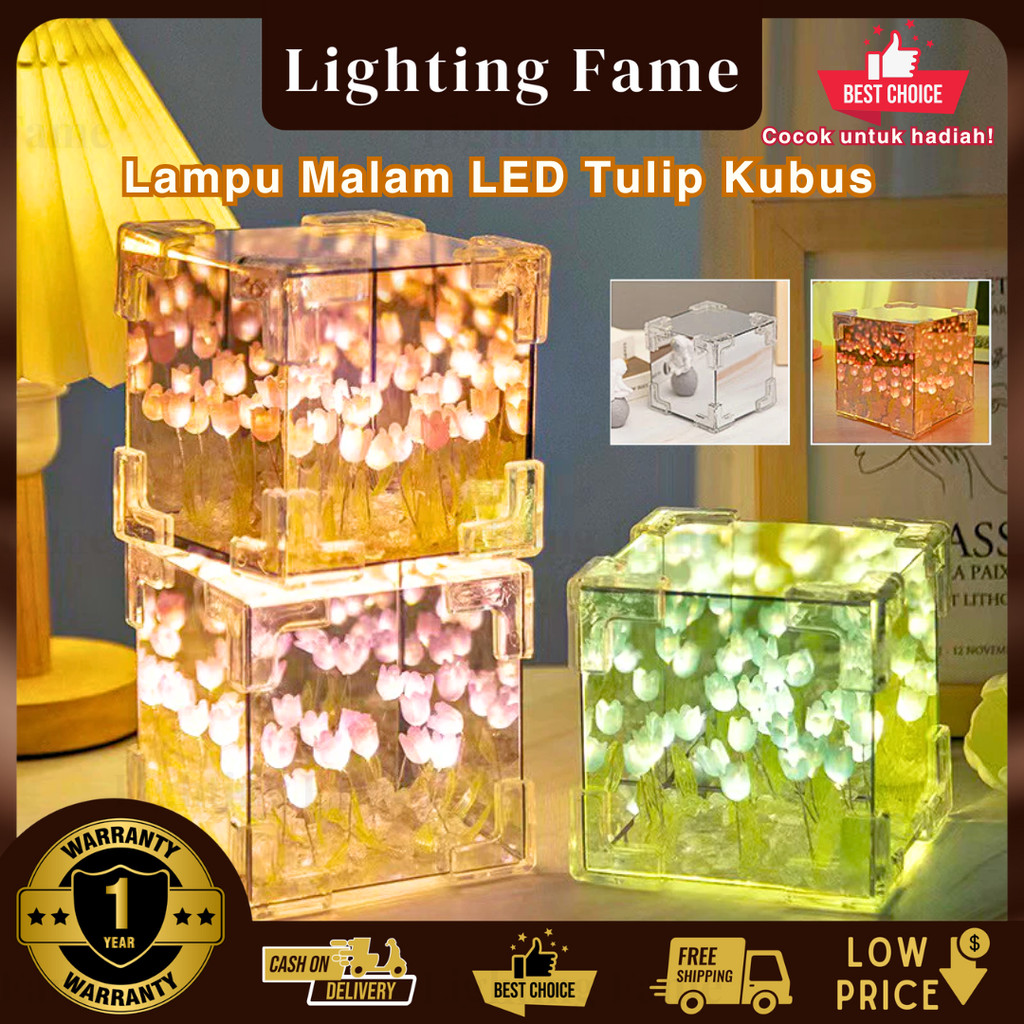 Jual LIGHTING FAME **GARANSI 1 TAHUN** 20 Bunga Tulip Lampu / Lampu DIY ...