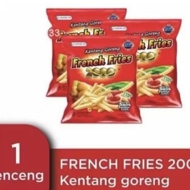 Jual FRENCH FRIES 1 RENTENG ISI 10 BUNGKUS/SNACK KENTANG 2000 | Shopee ...