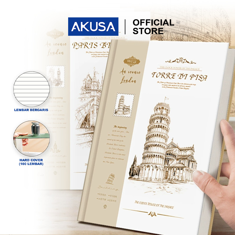 Jual AKUSA Hard Cover Book A5 Note Book Buku Catatan Journal Book Diary ...