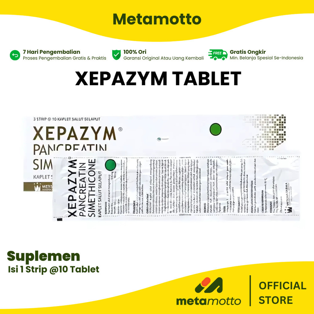 Jual Xepazym Tablet Isi 1 Strip @10 Kaplet - Metamotto Karya Jaya ...