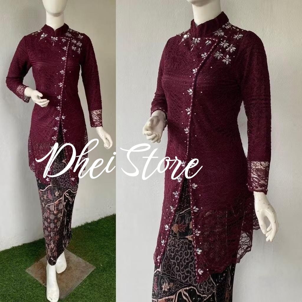 Jual KAYDEN STORE Dhei Store Kebaya Janggan Brukat Wisuda / Tunik ...
