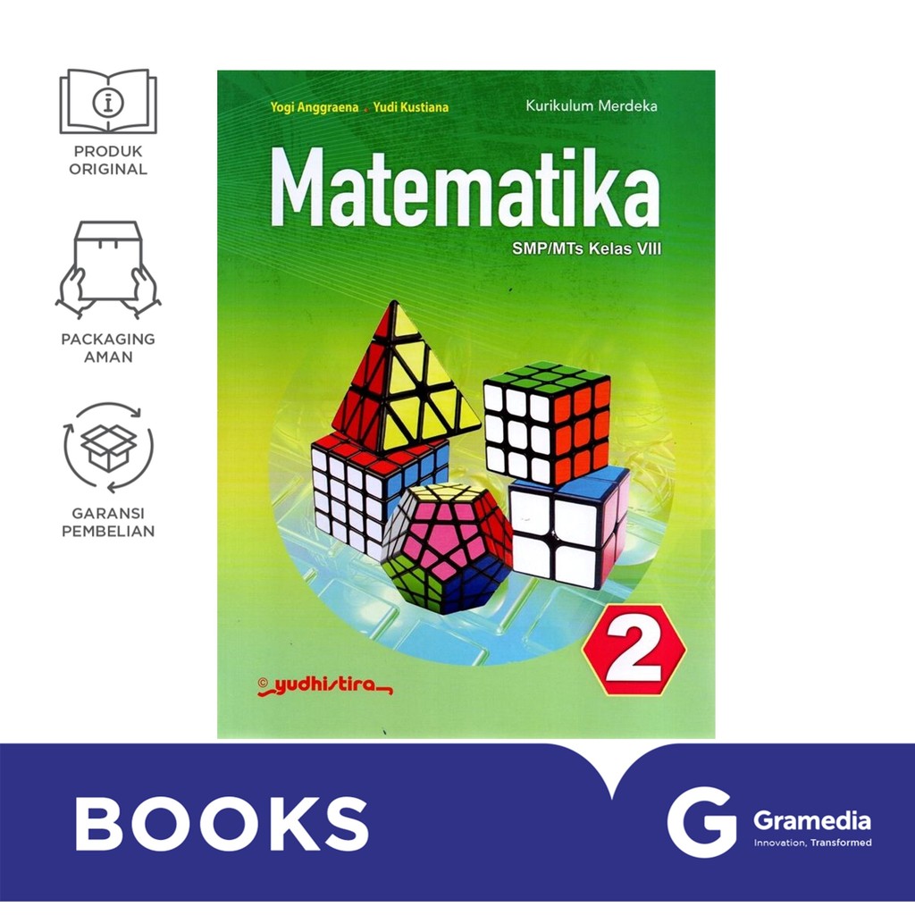 Jual Matematika 2 SMP/MTs Kelas 8 Kurikulum Merdeka (Yogi Anggraena ...