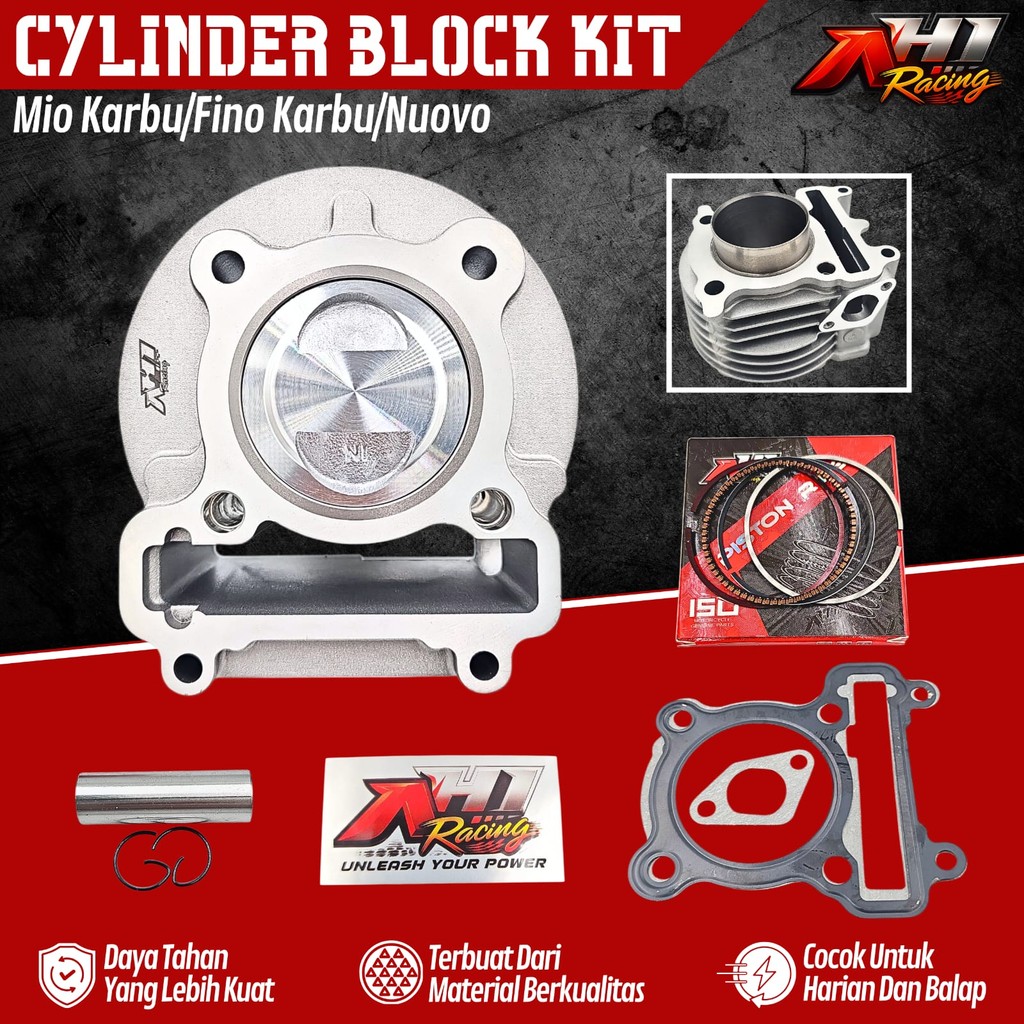 Jual Boring Block Blok Seher Bore Up 54 58.5 59 63 66 Mm Mio Fino Nuovo Karbu Mio Smile Sporty ...