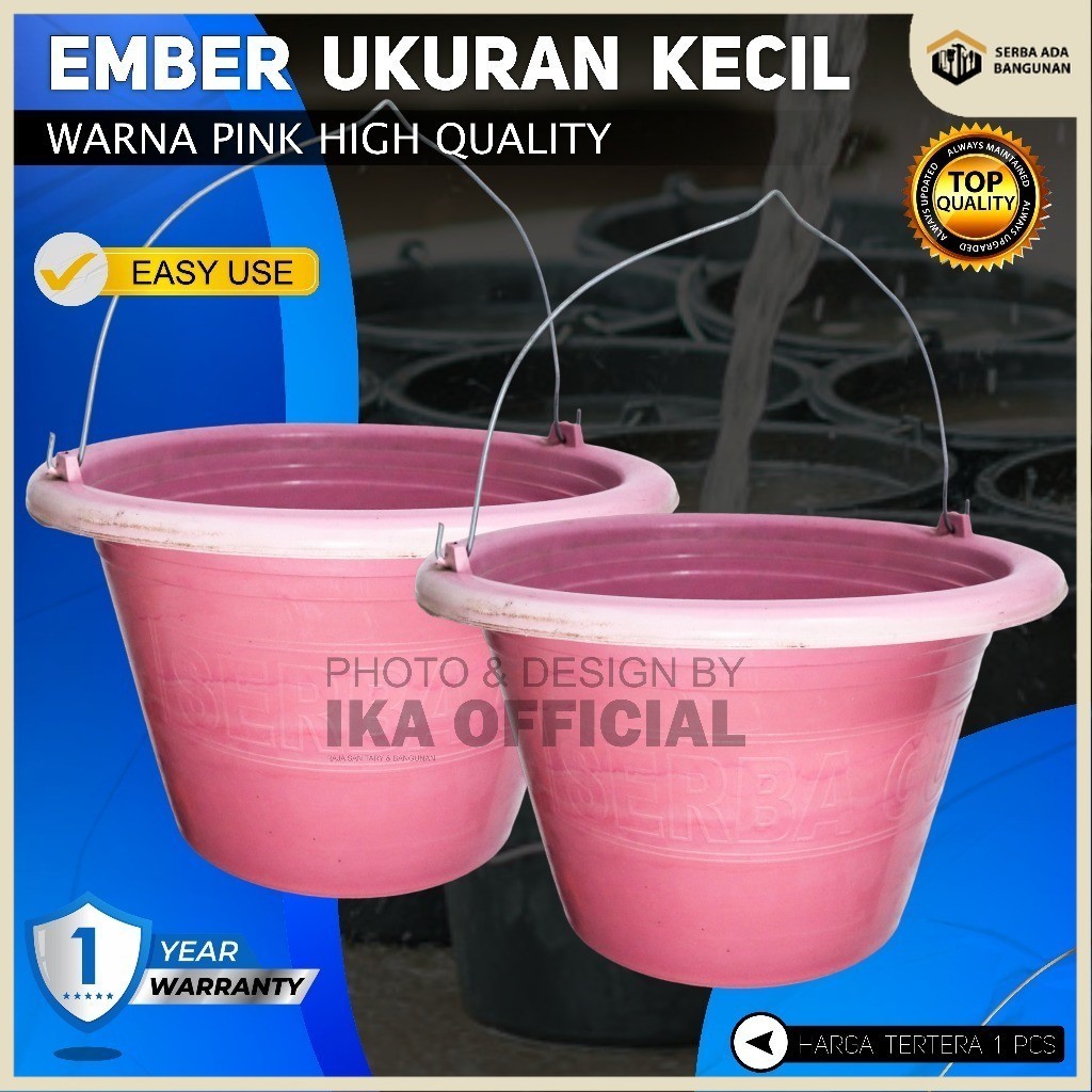 Jual SAB Ember Plastik WARNA KECIL PINK Ember Cor Anti Pecah | Ember ...