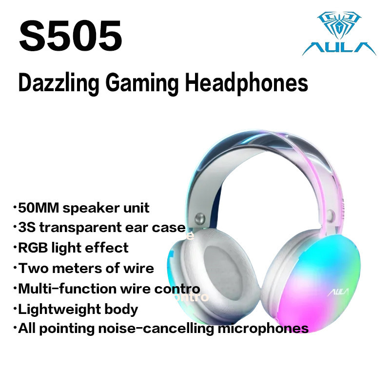 Jual AULA S505 Gaming Esports Headset Computer Headset Eat Chicken 7.1 ...