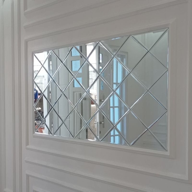 Jual Kaca cermin Bevel 20 x 20 cm tebal 5mm bevel 1 cm | Shopee Indonesia