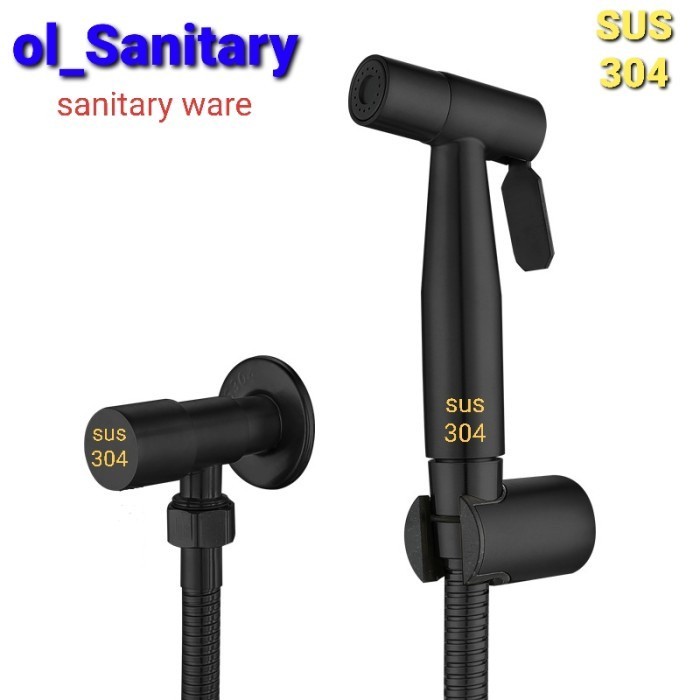 Jual shower cebok hitam jet shower hitam shower bidet stainless hitam ...