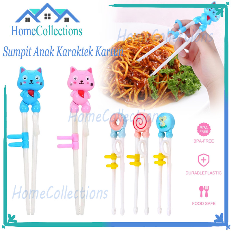 Jual Sumpit Anak Belajar Makan Model Kartun/Sumpit Latihan Bayi/Sumpit ...