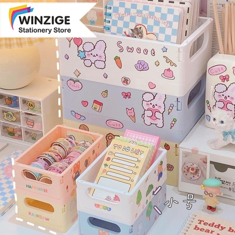 Jual Winzige kotak penyimpanan aesthetic desk decor mini foldable ...