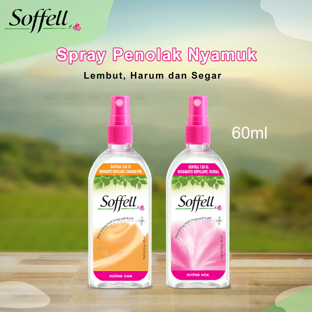 Jual Soffell Penolak Nyamuk Spray 80ml Jeruk Geranium | Shopee Indonesia
