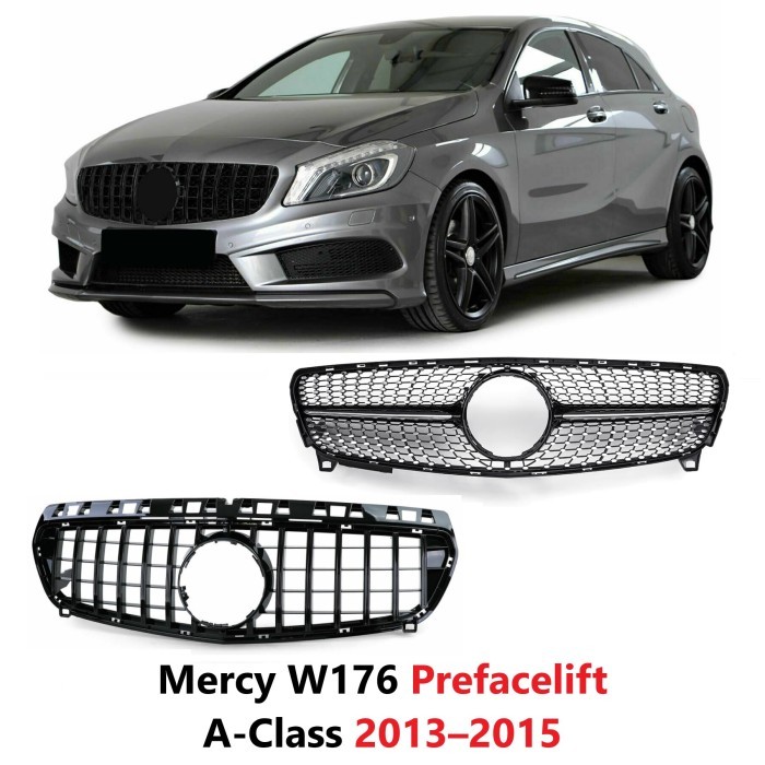 Jual Mercedes W176 Prefacelift Grill Chrome Grille Diamond GTR Mercy ...