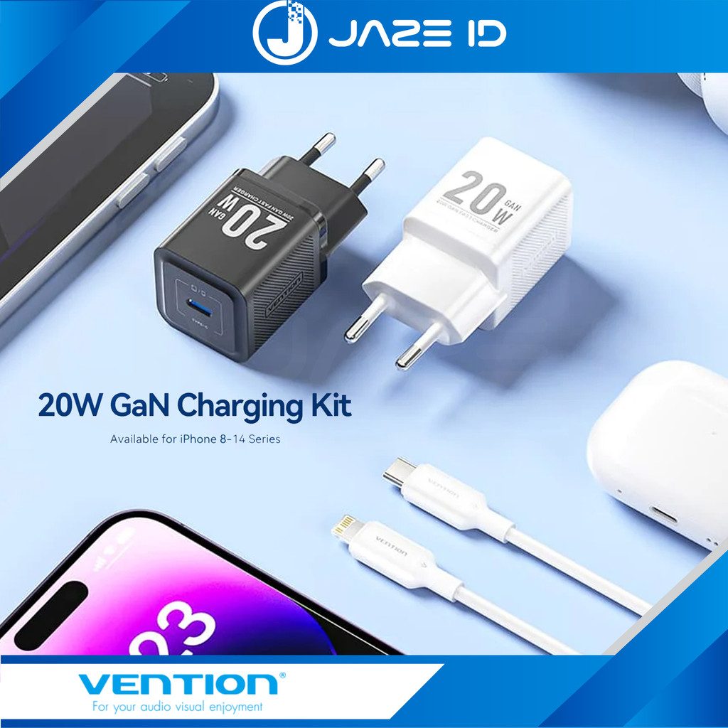 Jual Vention Charger Mini PD Type C Fast Charging 20w Iphone Android ...