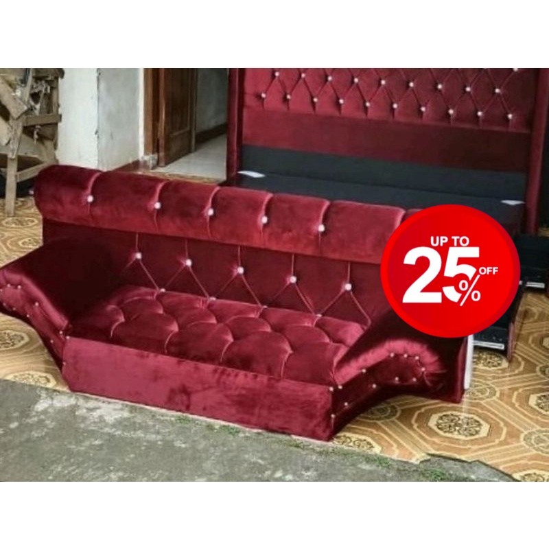 Jual Sofa Puff kain Bludru | Shopee Indonesia