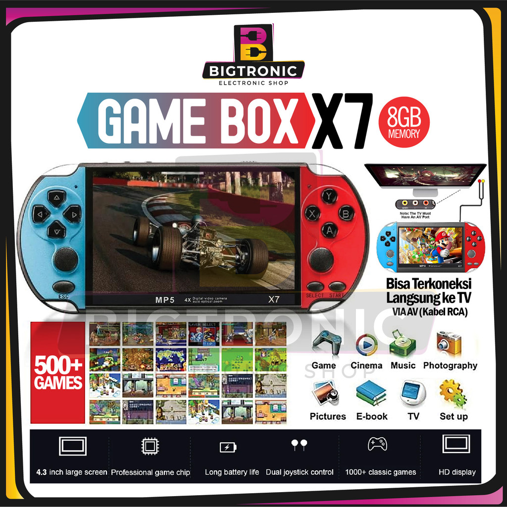 Jual GAME BOX X7 Enhanced Edition GAMEBOY PSP X7 Handheld Console 5.000 ...