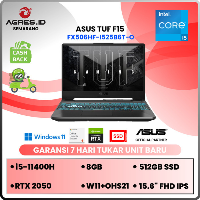 Jual ASUS TUF Gaming F15 FX506HF I5-11400H RTX2050 512GB 15.6 144Hz W11 | Shopee Indonesia