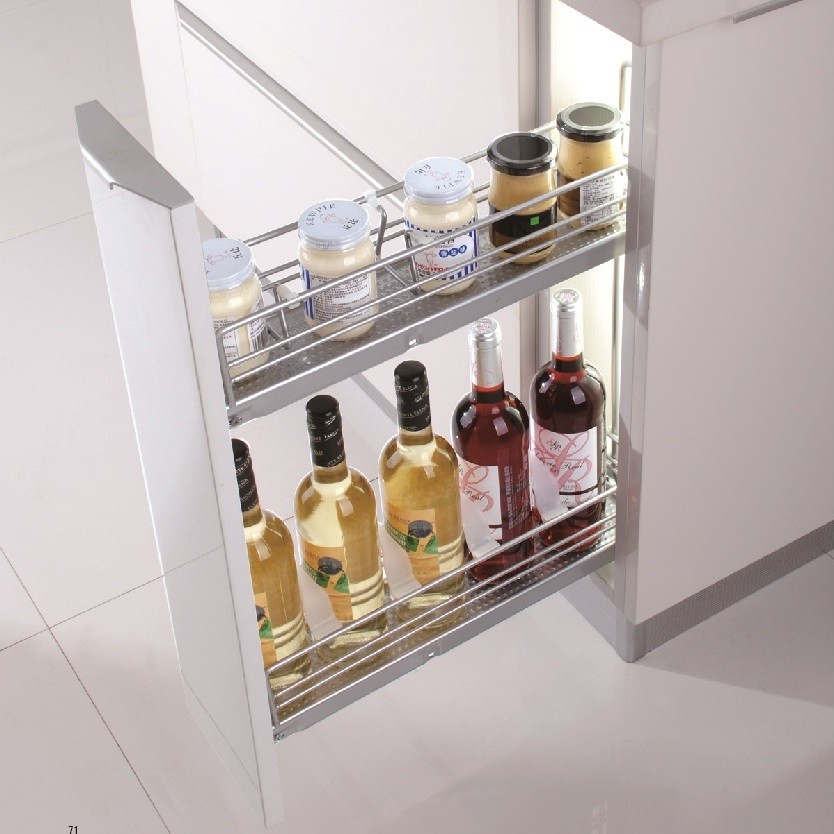 Jual 1Piece Soft Close Left Right Side Mount Pull Out 2-Tier Shelf Tray ...